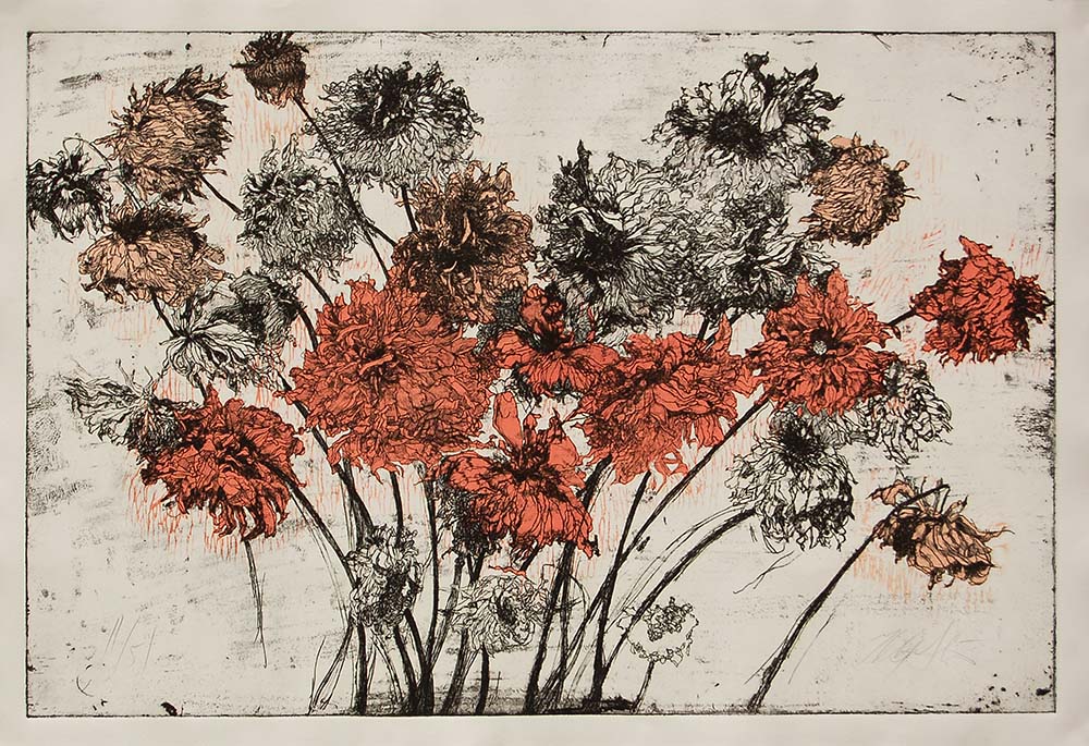 Fall Dahlias by Helen Gotlib – Art