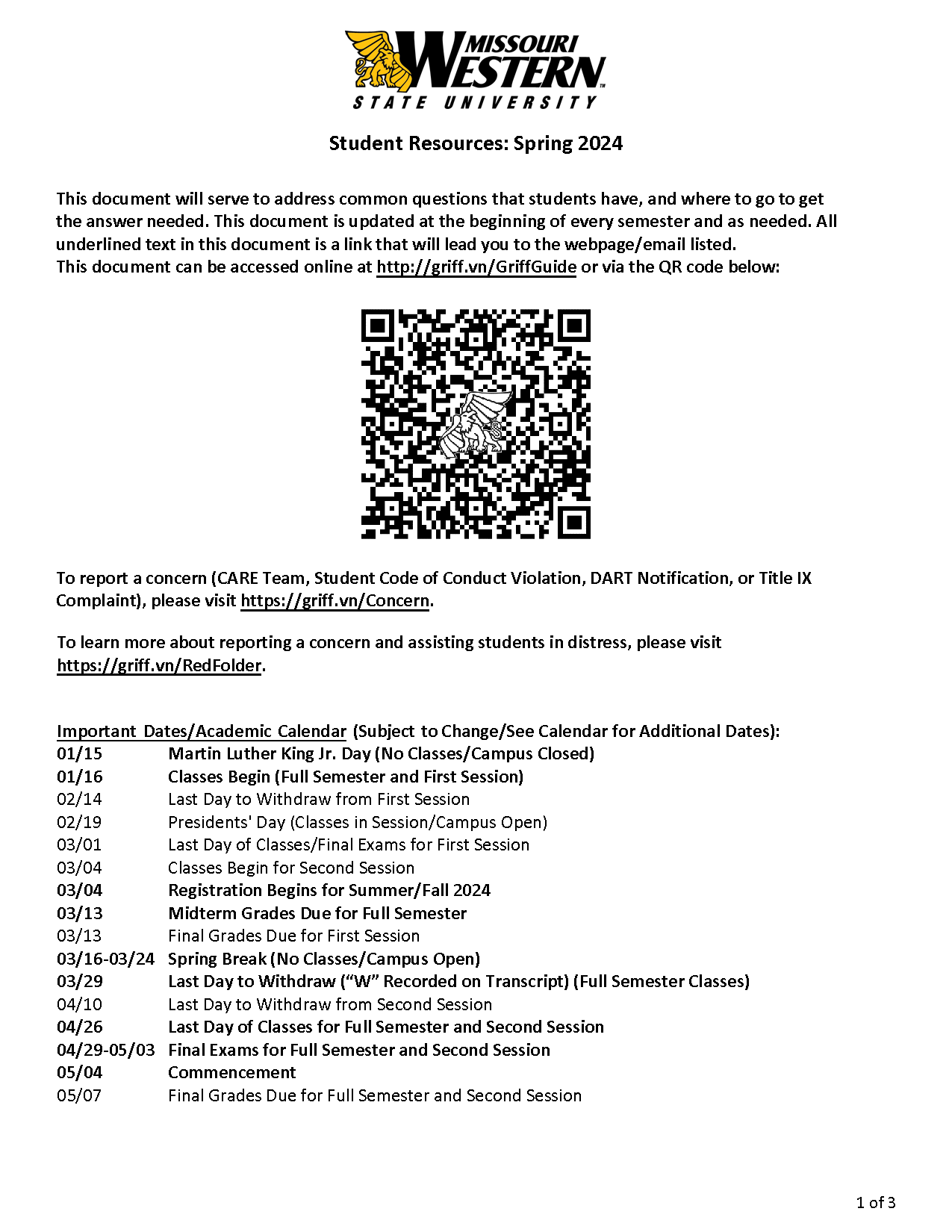 Resources – Student Services